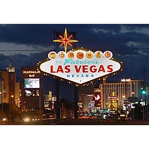 LFEEY 10x8ft Las Vegas Casino Backdrop City Night View Photography Backdrop American Famous Casino Photo Background for Birthday Party Events Studio Props