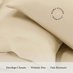 BELADOR Silky Soft 6 Piece Bed Sheet Set - Full Size Deep Pocket Sheets with Elastic, Secure-Fit, Breathable, Wrinkle Free Oeko-Tex Hotel Sheets, Includes Pillowcase
