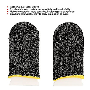 Jopwkuin Game Control Sleeves, Durable Lightweight and Portable Game Finger Sleeves for Family for Mobile Game