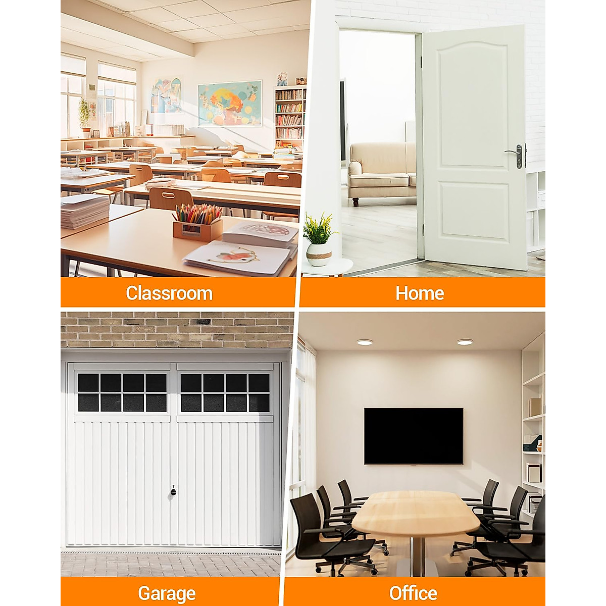 WINONLY Door Stopper, Magnetic Door Stop, Stainless Steel, Magnetic Door Catch, 3M Double-Sided Adhesive Tape, No Drilling, Screws for Stronger Mount, Hold Your Door Open, for Wide Doors (2)