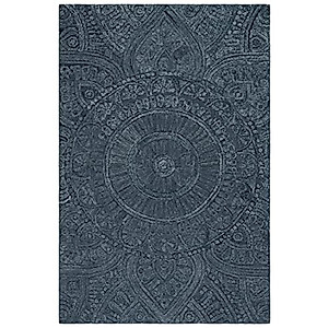 Safavieh Marquee Collection 8' x 10' Dark Grey MRQ301F Handmade Contemporary Medallion Wool Area Rug