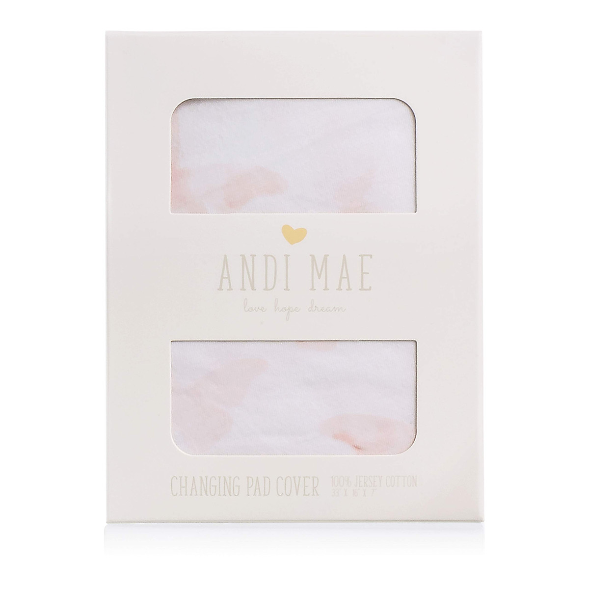 Andi Mae Changing Pad Cover - Watercolor Pink Butterflies -100% Jersey Cotton - Fits Standard Changing Pads