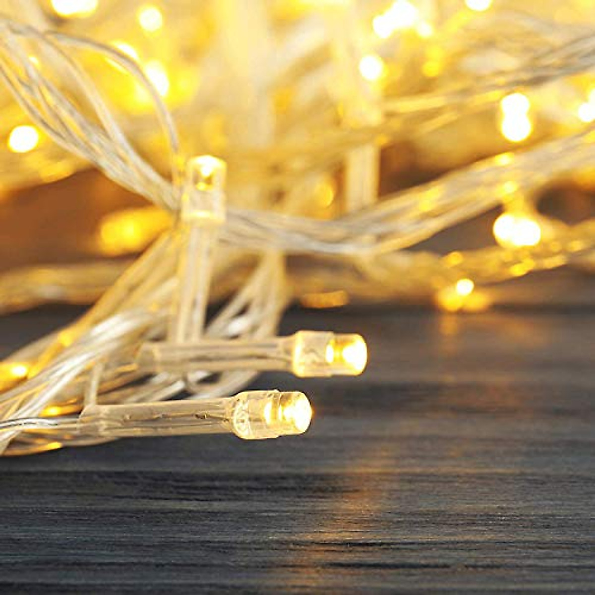 XUNXMAS 33ft 100 LED String Lights Indoor Outdoor, Super Bright Warm White Christmas Lights with 8 Lighting Modes, Extendable Waterproof Fairy Lights for Bedroom Patio Party Christmas Tree Decor