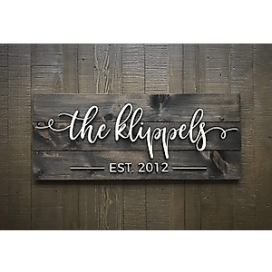 Custom Wood Sign Personalized Handmade Wedding Gift Wood Wall Art Personalized Sign Last Name Sign Established Sign Wooden Signs Bridal Shower Gift Anniversary Gift