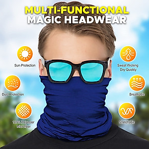 JOEYOUNG Headwear, Bandana, Neck Gaiter Head Wrap Headband Balaclava Magic Scarf