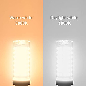 comzler G9 LED Bulb Bi Pin Base G9 6W LED Bulbs Daylight White 6000K, G9 Light Bulbs for Chandelier, Ceramic Base, 60W Halogen Equivalent, Non-dimmable, 600LM, Pack of 6