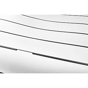 Keter Teton Adirondack Weather Resistant Furniture for Entertaining by The Pool, Patio and Fire Pit, Easy Assembly Outdoor Seating, Weatherwood, White