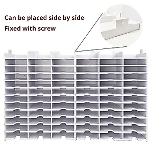 Sanfurney 36 Slots Ink Pad Holder and Stamp Pad Storage Organizer for Stampin Up or Ranger Ink Pads Diamond Painting Tray Rack for Crafts Supply, Stackable Wall Mount