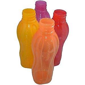 Tupperware Aquaslim Flip Top Water Bottle 750ml - 4pcs set (multicolor)