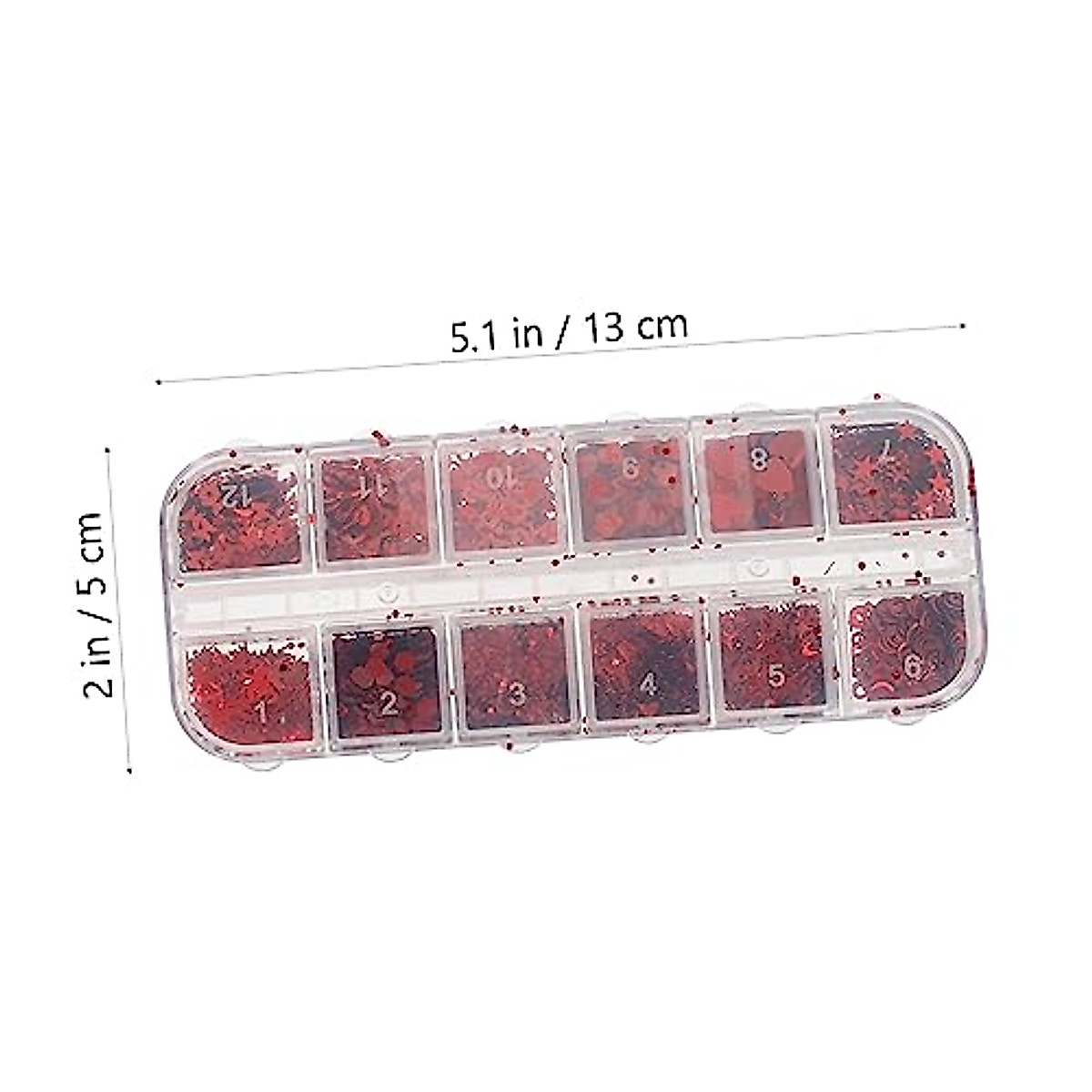 Beavorty 3 Boxes Heart Shaped Nail Art Jewelry Flash Suit Glitter Nail Polish Set Star Decor Valentines Nail Art Stickers Love Nail Charm Valentines Day Nail Glitters Nail Glitter Sequins