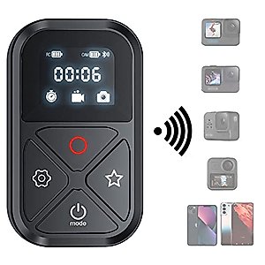 TELESIN Smart Wireless Remote Control for GoPro Mini Hero 11 Hero 10 Hero 9 Hero 8 GoPro Max, Waterproof Dust Proof with LCD Indicator Magnet Charger Port Hand Strap for Go Pro 11 10 9 8 Accessories