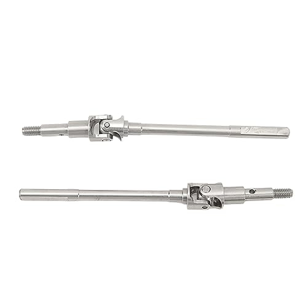 Alaaner 2PCS RC Car Front Axle Drive Shaft Set Stainless Steel RC Front CVD Drive Shaft Upgrades Parts for FMS 1/10 Remote Control Car Silver