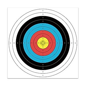 TBONTBY 50Pcs Archery Paper Targets Arrow Targets for Air-Soft, BB Guns, Air Rifles Shooting Accessories Ideal for Daily Shooting Practice for Archery Enthusiasts Beginner, 15.6x15.6inch