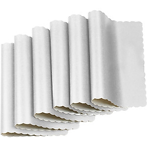 Paper Placemats - Disposable - Scalloped Edge (White, 100)