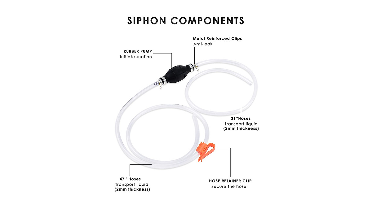 KATUMO Fuel Transfer Pump: Gas Oil Water Siphon Hose