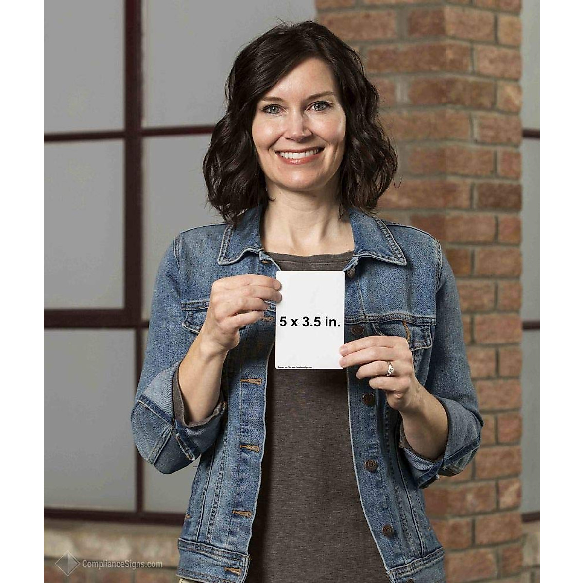 ComplianceSigns.com Vertical Smoking is Prohibited Within 15 Feet of Building Entrance Label Decal, 5x3.5 in. 4-Pack Vinyl for No Smoking