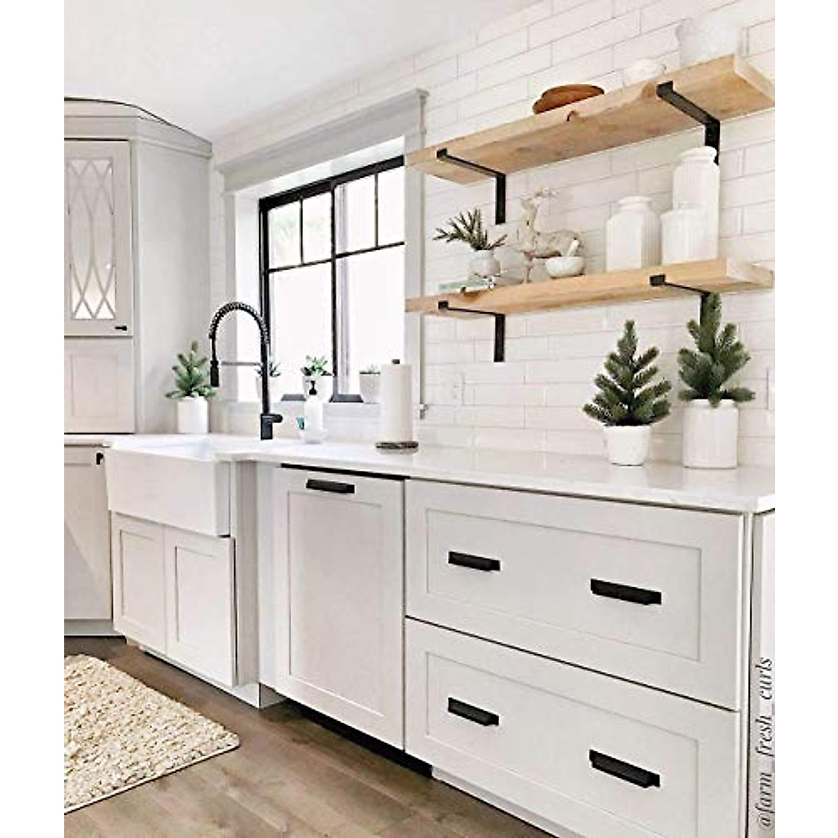 2 Pack - 11.25"Lx6"H Lip Shelf Bracket, Iron Shelf Brackets, Metal Shelf Bracket, Industrial Shelf Bracket, Modern Shelf Bracket, Shelving