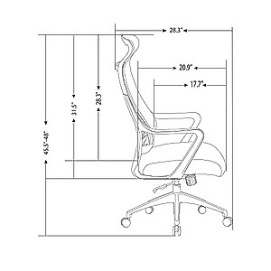 Realspace® Lenzer Mesh High-Back Task Chair, Black