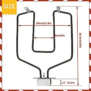Grill Heating Element and Electric Smoker Replacement with Adjustable Thermostat Cord Controller,1500 Watt Heating Element Compatible with Masterbuilt Smoker & Turkey Fryers and Most Electric Smokers