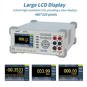 OWON XDM2041 Digital Multimeter with 3.7 inch (480x320) high Resolution LCD, 55000 Counts True RMS AC Voltage/Current Measurement,Support SCPI and Dual line Display Up to 65 Readings per Second