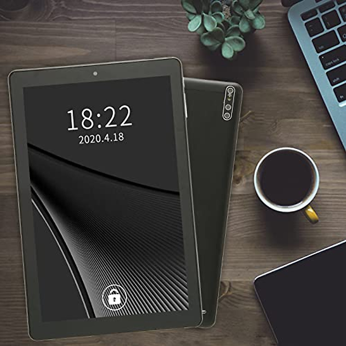 Qinlorgo Tablet, 5G WiFi USB C Charging Port 10 Inch Tablet 3 Card Slots 3GB RAM 64GB ROM Octa Core Processor for Daily Entertainment (US Plug)