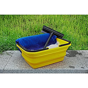 Collapsible 10L Wash Bucket for Car Washing, Kitchen, Picnic, Dishes and Person During Camping, Hiking and Home