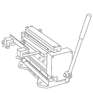KAKA INDUSTRIAL 8"MINI 8-Inch Manual Mini Shear and Brake Combination, High Quality Miniature Compact Manual Sheet Metal Brake and Shear Combination