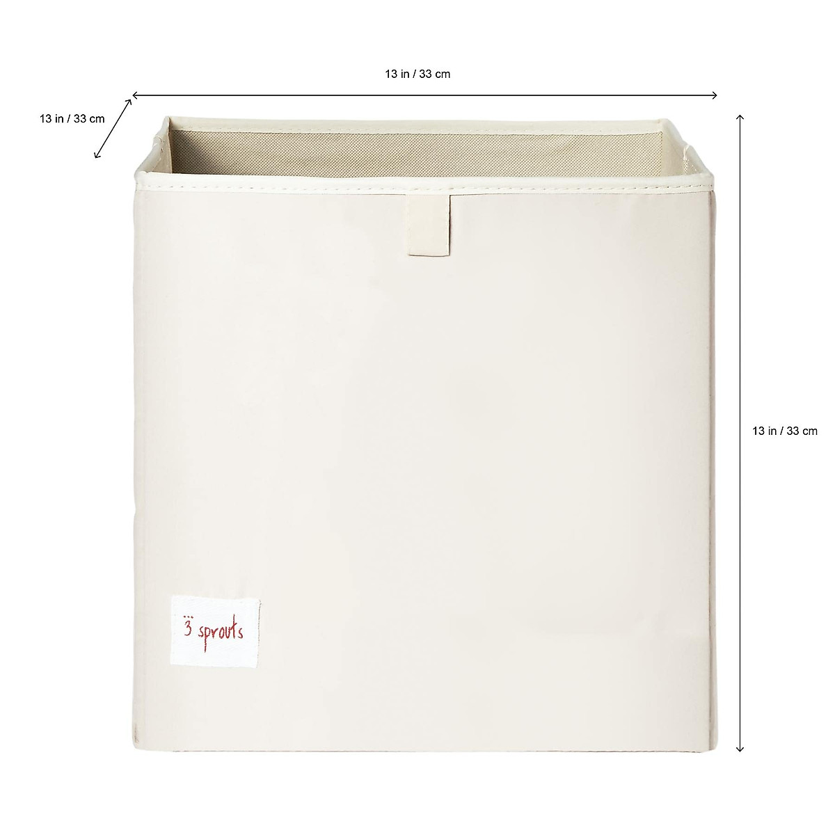 3 Sprouts Toy Storage Organizer: Toy Box Cube Organizer for Playroom, Nursery - Foldable Storage Bin - Yeti