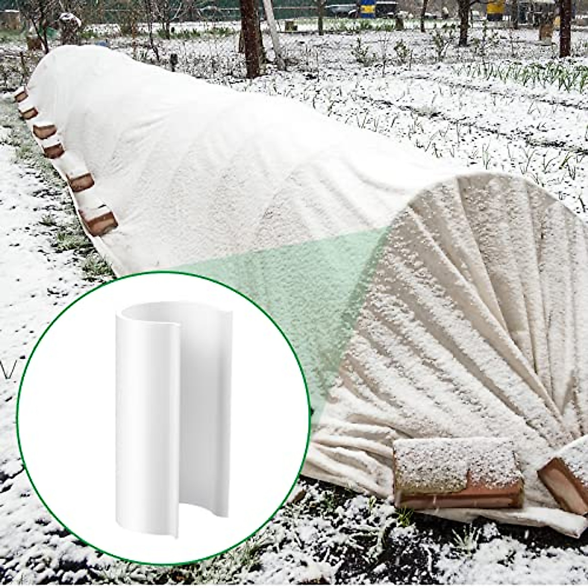 32 Pieces White Snap Clamp for PVC Pipe Greenhouses, Row Covers, Shelters, Bird Protection, 2.4 Inches Long (for 1 Inch PVC Pipe)