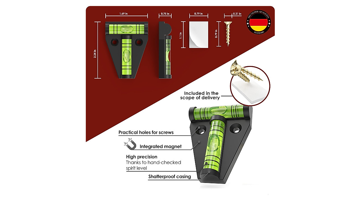 Mini Magnetic Spirit Level for Caravans & Camping | Sturdy & Unbreakable