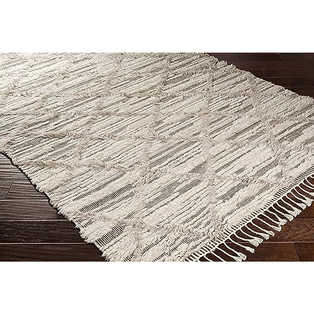 Mark&Day Wool Rugs, 8x10 Weert Global Medium Gray Area Rug, Grey Green Brown Carpet for Living Room, Bedroom or Kitchen (8' x 10')