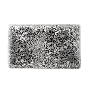 Rainlin Ultra Soft Fluffy Faux Fur Area Rugs for Bedroom Living Room Grey Fuzzy Washable Home Decor Carpets Luxury Plush Shag Rectangular Rugs,3x5 Feet