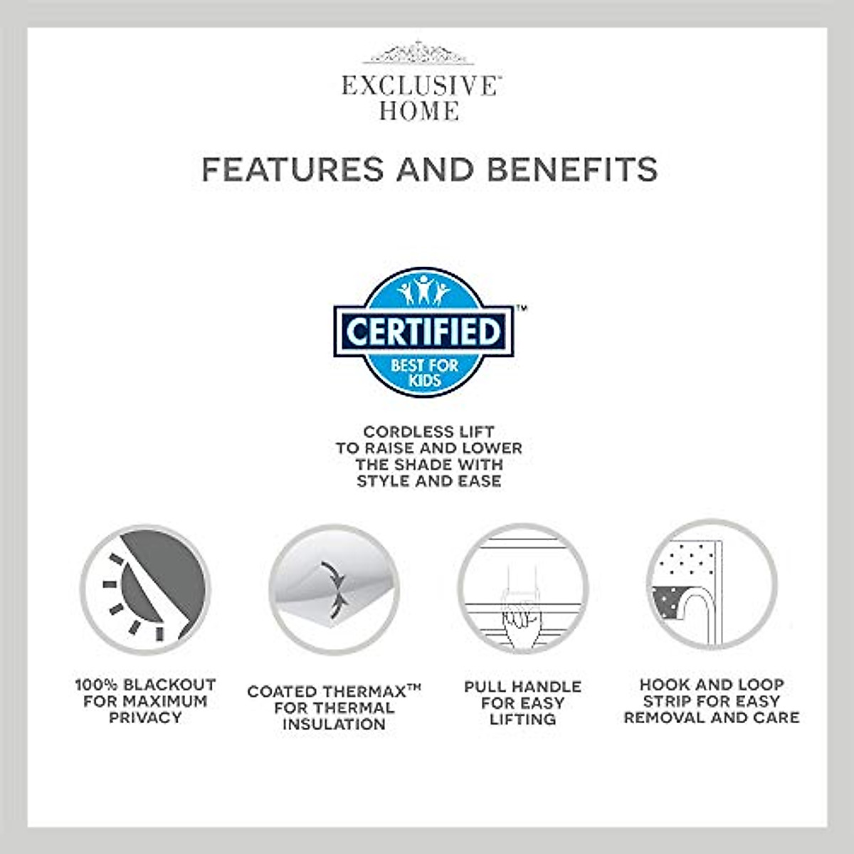 Exclusive Home Curtains Marseilles Damask 100% Blackout Roman Shade, 27"x64", Silver