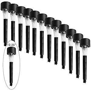 Garden Solar Lights 12 Pack - Bundle with 12 Solar Powered Landscaping Lights for Pathway, Patios, Driveways, and More (Solar Garden Lights)