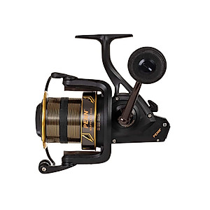 PENN Penn Battle Iii Longcast Spinning Reel - Full Metal Body, CNC Gear, HT-100 Carbon Brake, 5+1 Sealed Stainless Steel Bearing, Braided Line, Black Gold