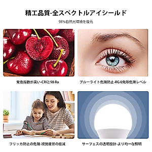 Full Spectrum Sun Light Bulb - A19 9W, Boosts Energy, Mood & Performance, Near-Perfect Color Rendering, Imitate Sunlight Indoors for a Happy Life, American Pry LED Beads,CRI of 98+, (5700K)