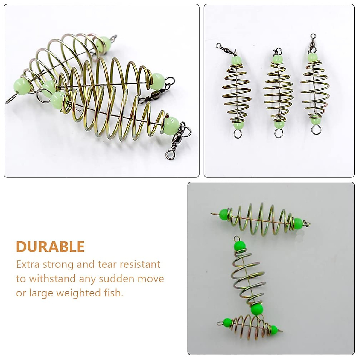 FAVOMOTO 30pcs Spring Bait Fishing Carp Bait Fishing Baits Metal Stand Fishing Bait Holders Fishing Feeder Tools Carp Fishing Equipment Fishing Bait Fishing Accessories Fishing Tool