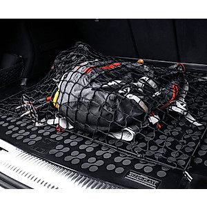 REZAW-PLAST Premium Trunk Mat Compatible with 2017-2024 Volvo S90 Cargo Mat/Sedan/All Weather Rear Rubber Floor Mat, Custom Fit, Tailored, Odorless, Car Accessories Black