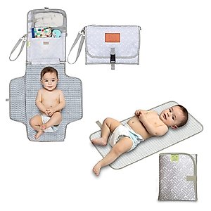 KeaBabies Portable Diaper Changing Pad and Waterproof Foldable Baby Changing Mat - Travel Diaper Change Mat - Diaper Changing Station - Travel Diaper Change Pad - Lightweight Changing Pads for Baby