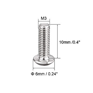 uxcell M3x10mm Machine Screws Hex Socket Round Head Screw 304 Stainless Steel Fasteners Bolts 50pcs