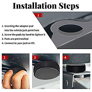 Chirano Lifting Jack Pad for Tesla Model 3/S/X/Y, 4 Pucks with Storage Case, Accessories for Tesla Vehicles 2013 to 2024