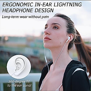 2 Pack Apple Earbuds, iPhone Headphones Wired with Lightning Connector (Built-in Microphone & Volume Control & Support Call) [MFi Certified] for iPhone 14/13/12/11/XR/XS/X/8/7/SE, Support All iOS