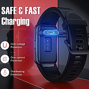 TiMOVO Charger Compatible with Huawei Band 6/Honor Band 6/Honor Watch ES/Huawei Watch Fit/Huawei 4X Smartwatch, Magnetic USB Charging Cable 3.3ft, Replacement Charging Cable Cord - Black