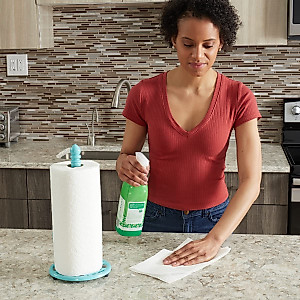 Lattice Countertop Paper Towel Holder, Cast Iron, By Home Basics, (Turquoise) | Contemporary Paper Towel Holders | With Non-Skid Feet and Tear-Arm