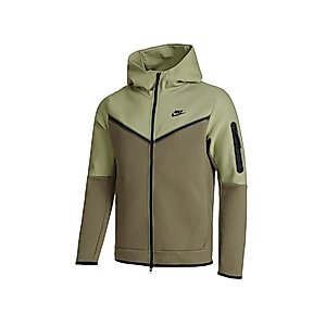 Nike Sportswear Alligator/Medium Olive/Black Tech Fleece Full-Zip Hoodie - XS