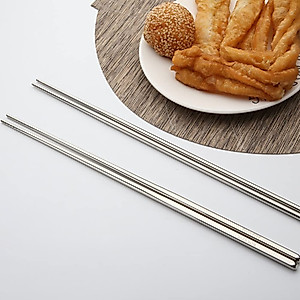 2 Pairs Hot Pot Fried Chopsticks Chopstick for Hot Pot Frying Chopsticks Food Serving Kid Chopsticks Anti-slip Chopsticks Long Noodle Chopsticks Hot Pot Chopsticks Stainless Steel