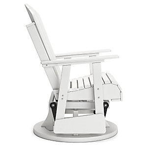 Signature Design by Ashley Hyland Wave Outdoor Swivel Glider Chair, 31" W x 30" D x 42" H, White