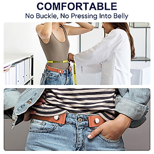 TOURZOO Belts for Women/Men Buckle Free Elastic Belt Invisible No Buckle Stretch Waist Belt For Jean Pants,Dresses,No Bulge
