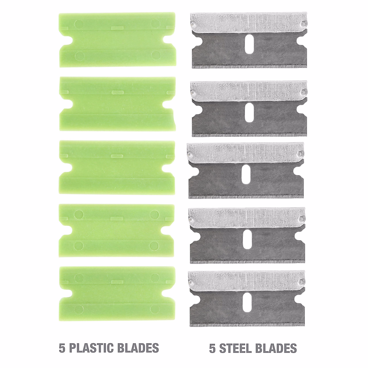 OEMTOOLS 26502 11 Piece Multi-Purpose Razor Blade Scraper, Window Scraper, Sticker Scraper Tool, Flat Blade Scraper, Plastic Razor Scraper