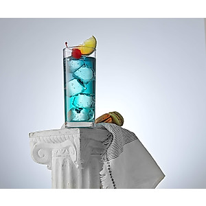 JoyJolt Highball Glasses – Set of 6 Colored Drinking Glasses – Glassware Set for Mixed Drinks, Cocktails, or Water – Elegant and Festive Design – Drink Glasses with In-Glass Coloring – 12oz